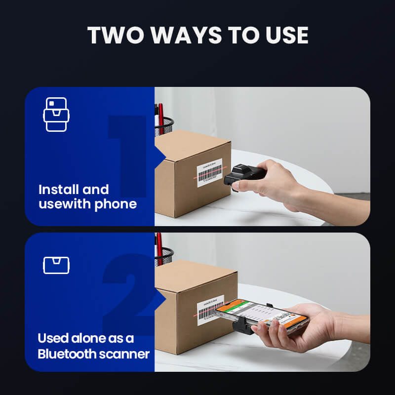 Eyoyo 1D/2D QR Barcode Scanner Back Clip-on Phone – Eyoyo scan