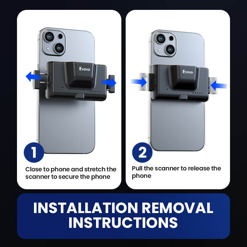 Eyoyo 1D/2D QR Barcode Scanner Back Clip-on Phone – Eyoyo scan