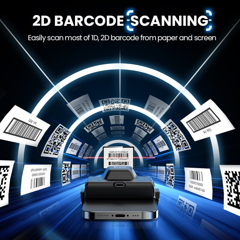 Eyoyo 1D/2D QR Barcode Scanner Back Clip-on Phone – Eyoyo scan