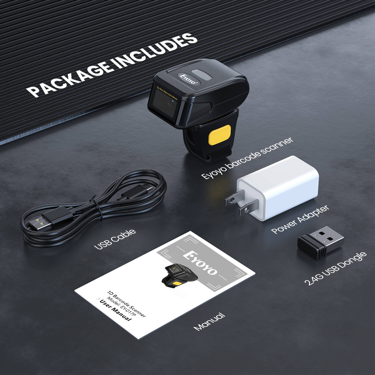 Eyoyo R30L Ring 1D Barcode Scanner – Eyoyo scan