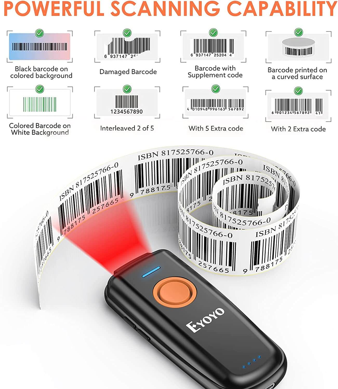 Eyoyo Mini Portable Barcode Scanner for Inventory – Eyoyo scan