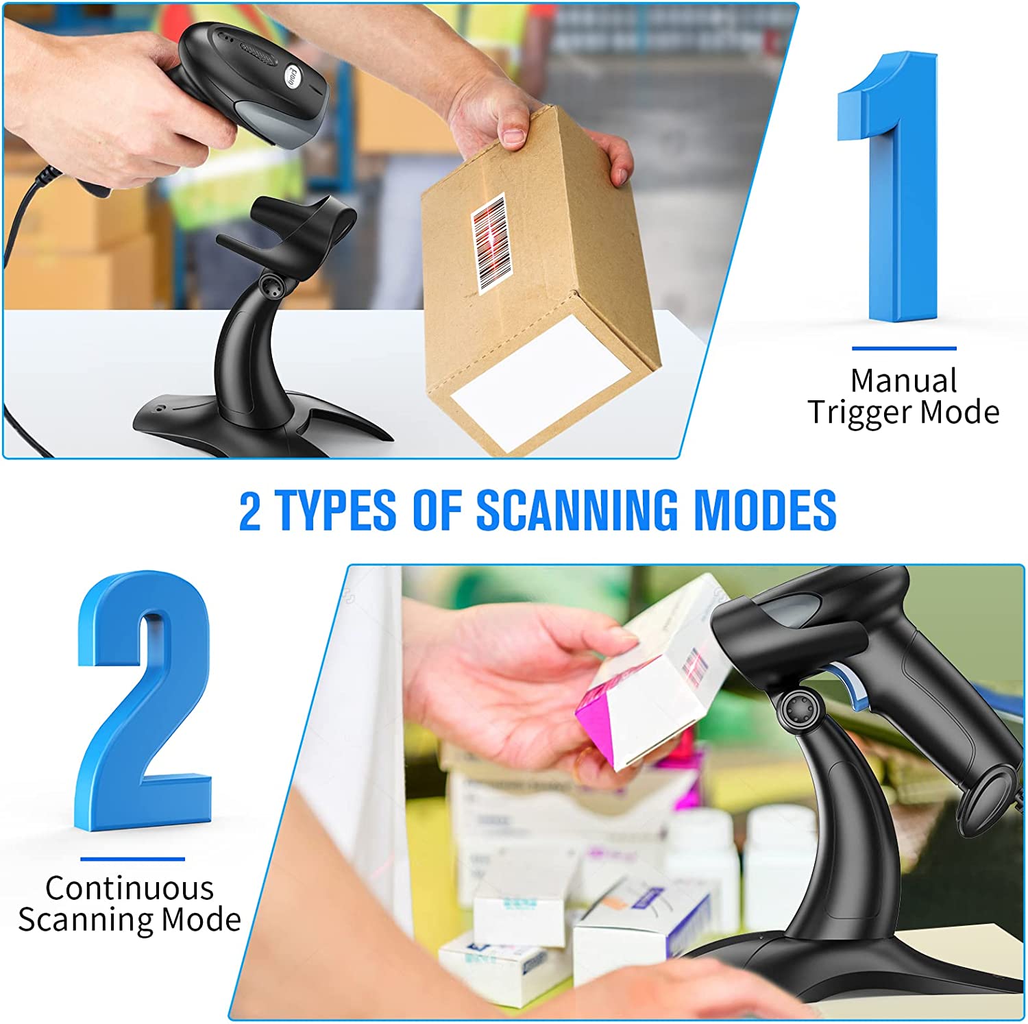 Eyoyo Handheld 1D Barcode Scanner&Stand – Eyoyo scan