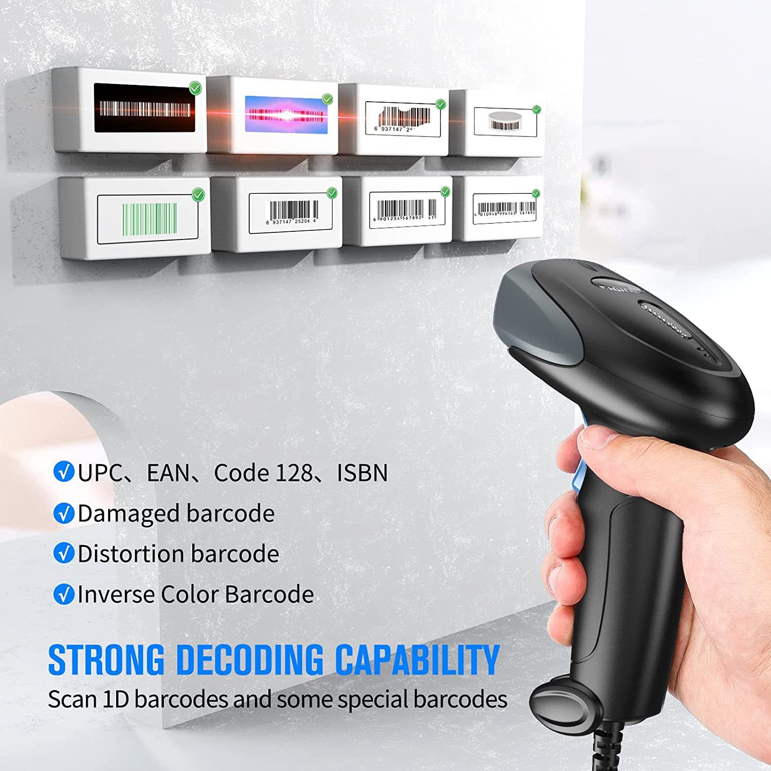Eyoyo Handheld 1D Barcode Scanner&Stand – Eyoyo scan