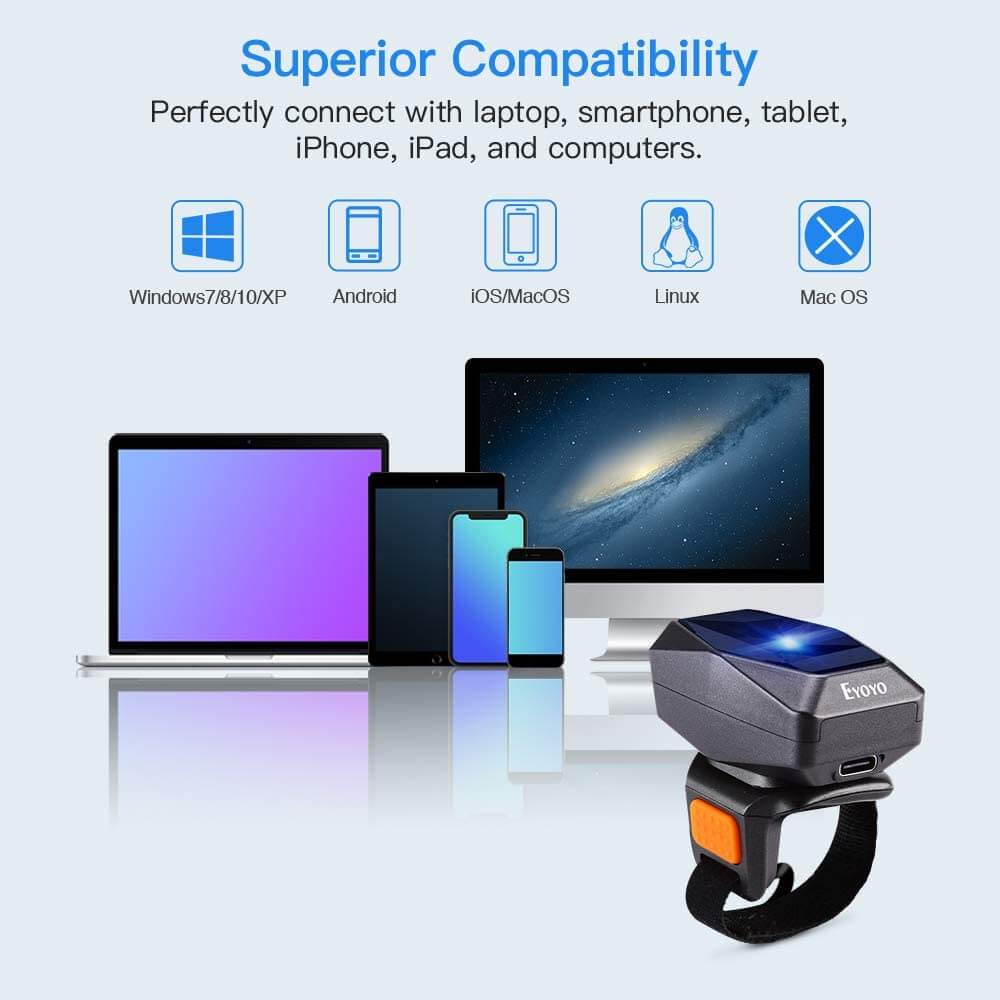 1D Wearable Ring Barcode Scanner – Eyoyo scan