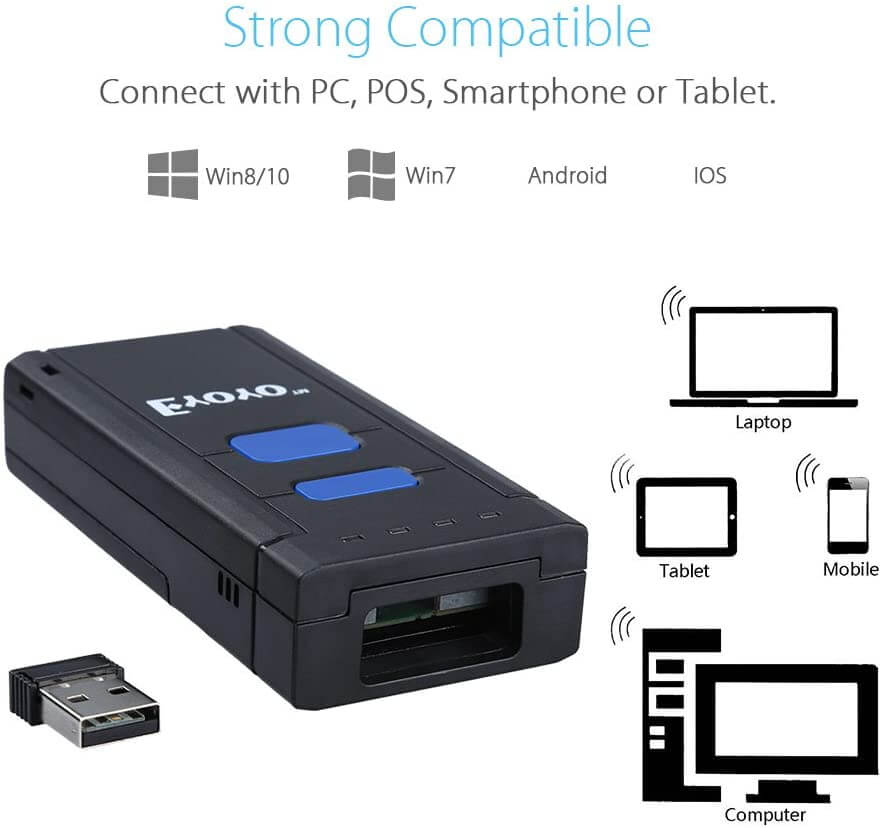 Eyoyo Portable 1D Bluetooth Barcode Scanner Mini – Eyoyo scan