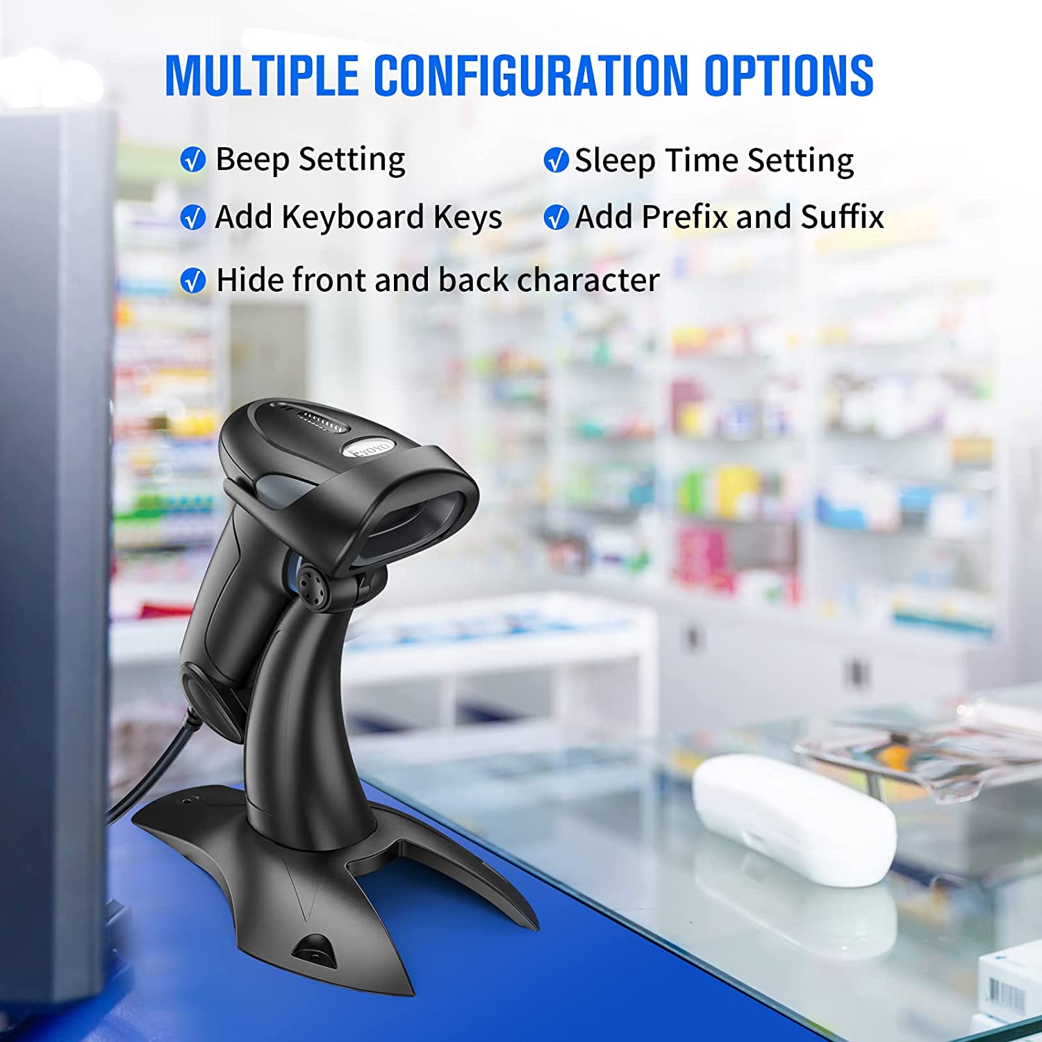 Eyoyo Handheld 1D Barcode Scanner&Stand – Eyoyo scan