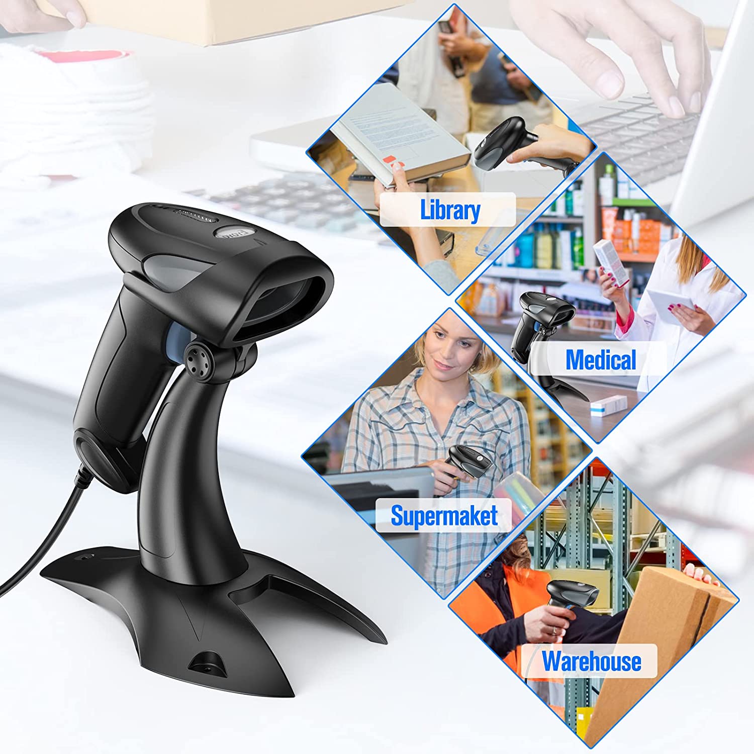 Eyoyo Handheld 1D Barcode Scanner&Stand – Eyoyo scan