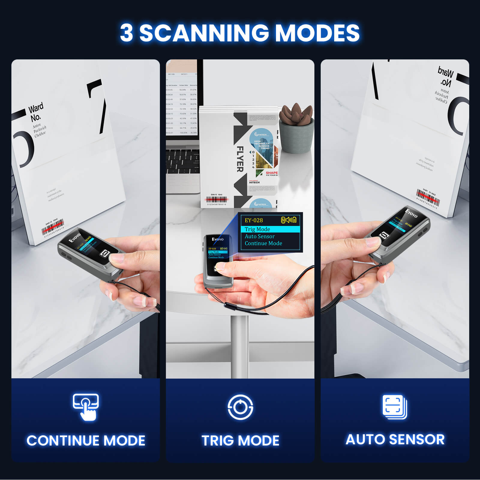 Eyoyo Mini Bluetooth QR Code Scanner With LCD Display – Eyoyo scan